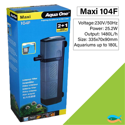 Aqua One Maxi 101F/102F/103F/104F Internal Filter 11331/11332/11333 ...