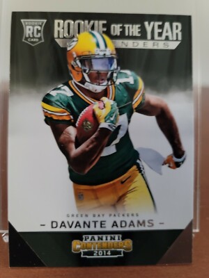 DAVANTE ADAMS 2014 PANINI CONTENDERS ROOKIE OF THE YEAR Rookie Card #17 ...