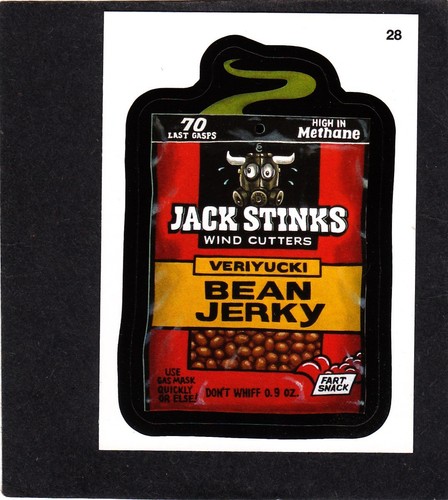2013 topps wacky packages jack stinks wind cutters veriyucki bean jerky ...