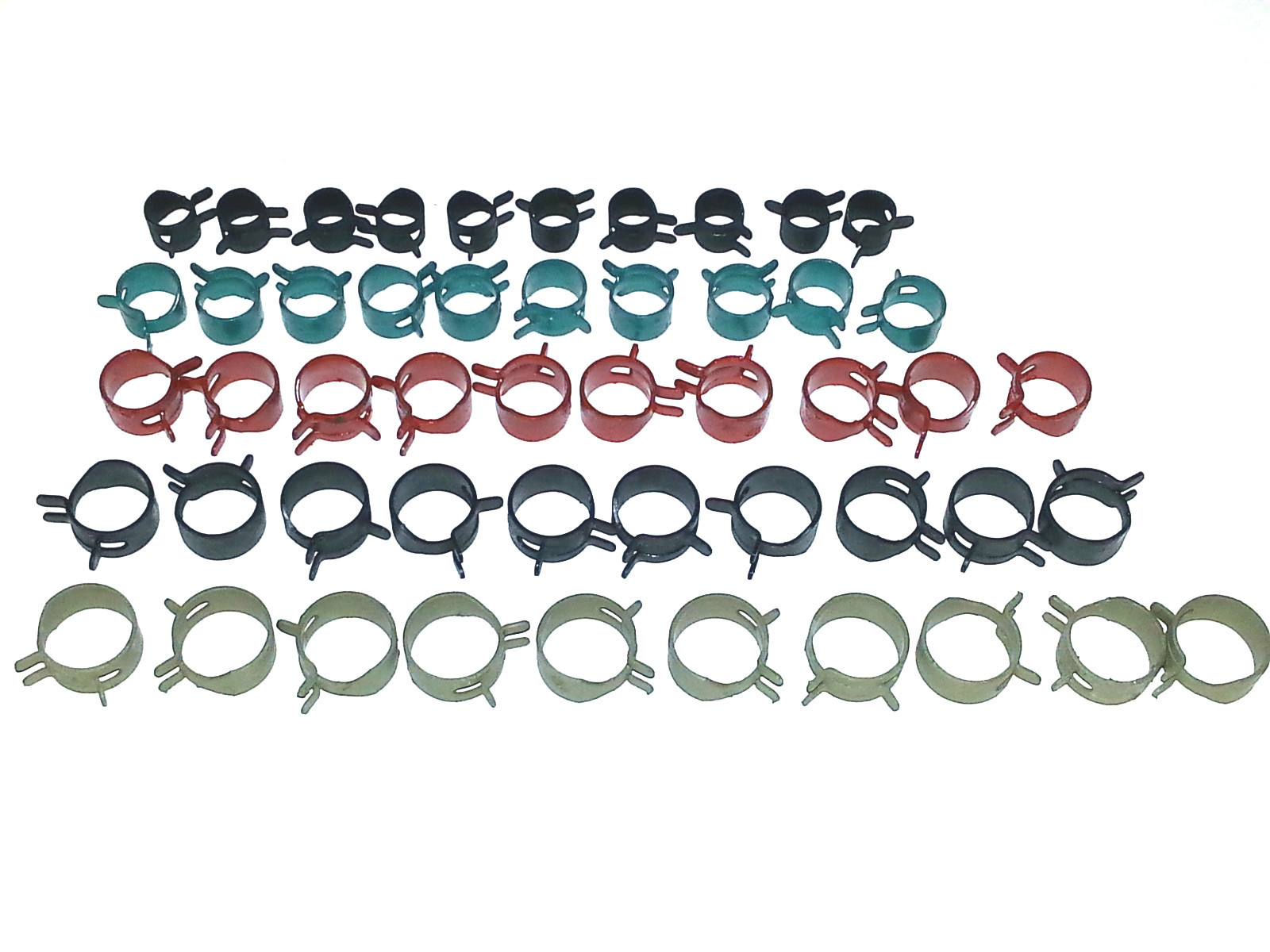 50 pc GM Chevy NOS Vacuum Fuel Hose Pinch Spring Clip Clamp Clamps ...