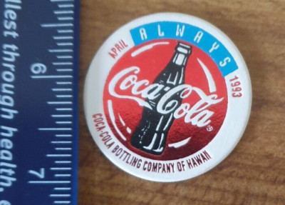 1993 ORIGINAL COCA-COLA HAWAIIAN POG MILK CAP APRIL 1993 BOTTLING ...
