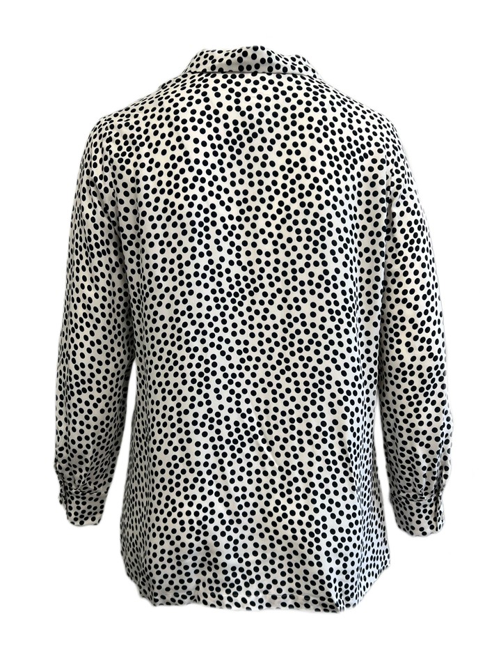 Marina Rinaldi Women's Nero Fare Polka Dot Viscose Shirt NWT | eBay