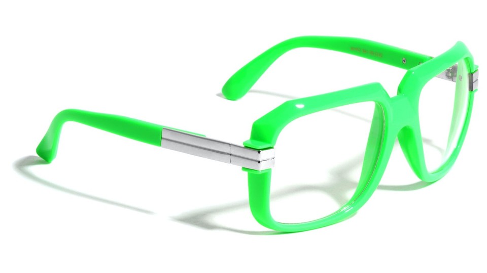 GAZELLE EMCEE HIP HOP CLEAR LENS SUNGLASSES SQUARE OVERSIZED RUN DMC ...