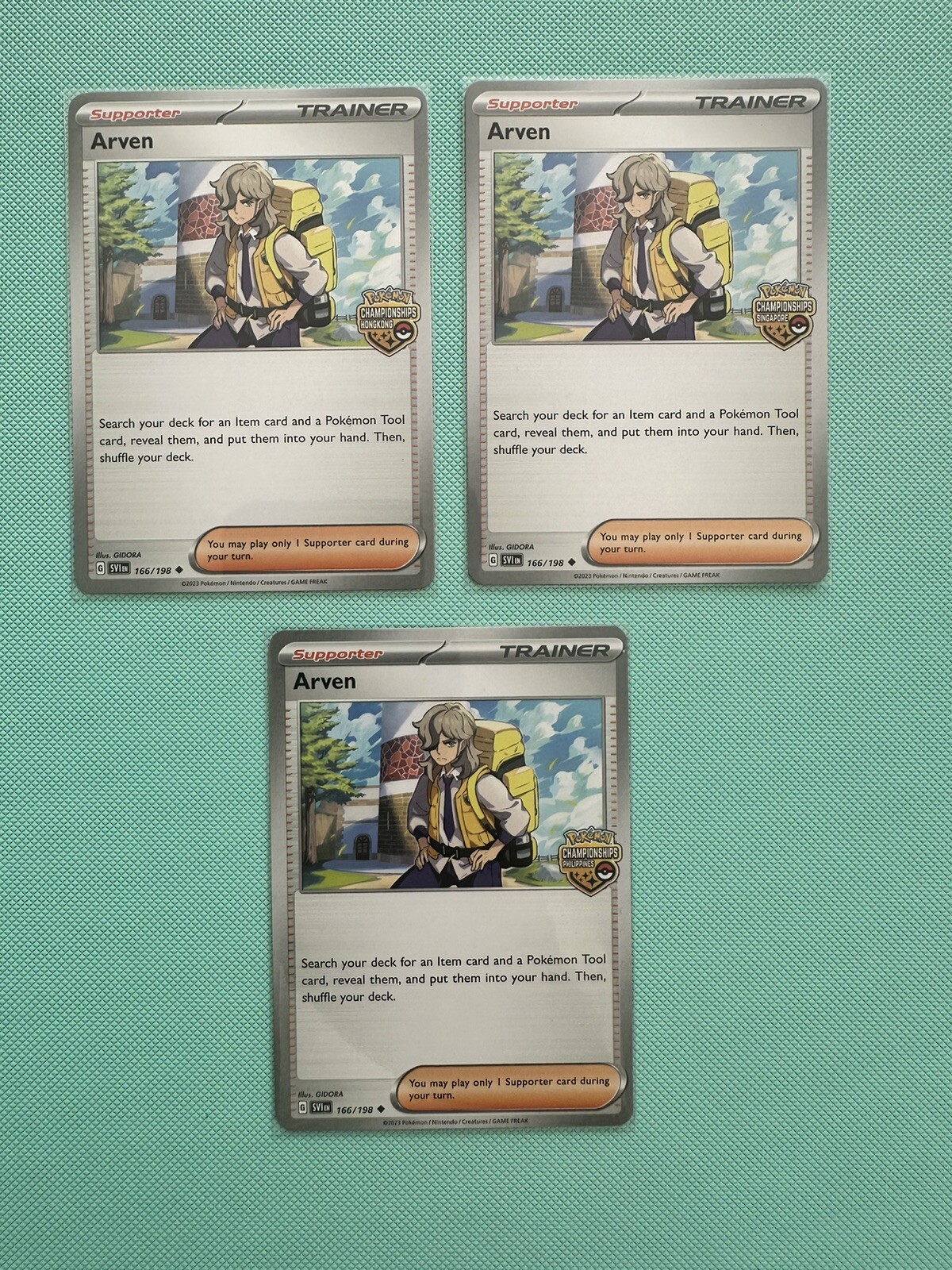 Rare Pokémon Arven Trio SG/MY/PH National Championship Promo Cards | eBay