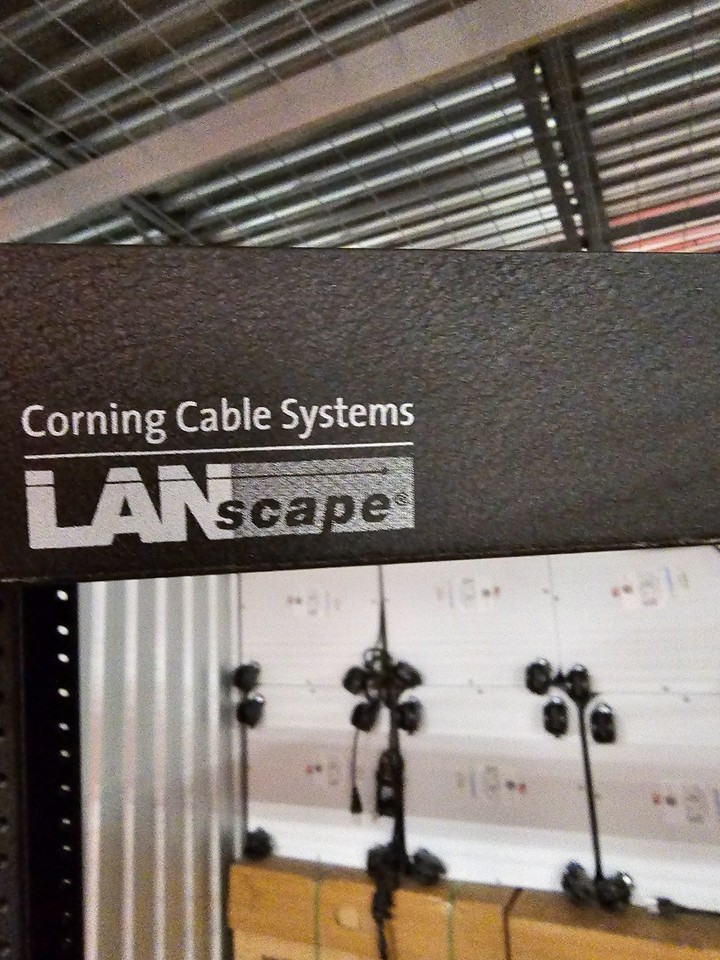 LAN Scape Corning Cable Systems 81" tall 19" Rack | eBay