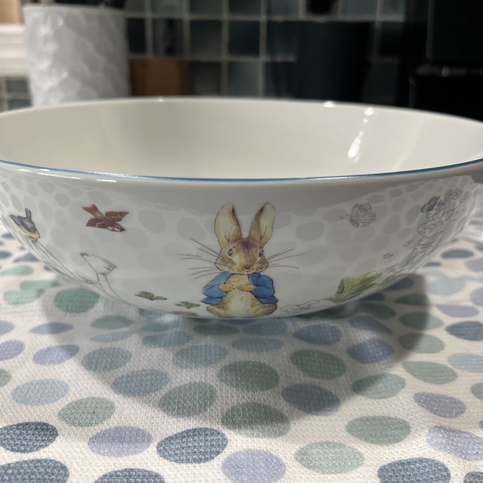 Beatrix Potter Peter Rabbit Spring Easter Bunny Large Serving Bowl New ...