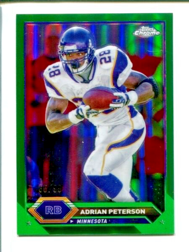 2023 Topps Composite - Topps Chrome Adrian Peterson #38 Green Refractor ...