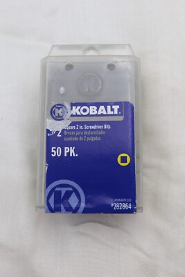 KOBALT 50 PK #2 SQUARE 2" Screwdriver Bits NEW TOOLS | eBay