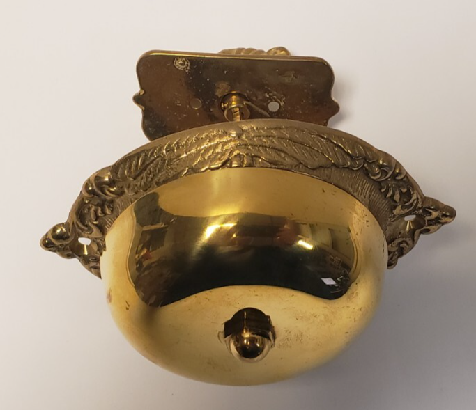 Vintage Victorian Style Brass Manual Key Wind Mechanical Door Bell ...