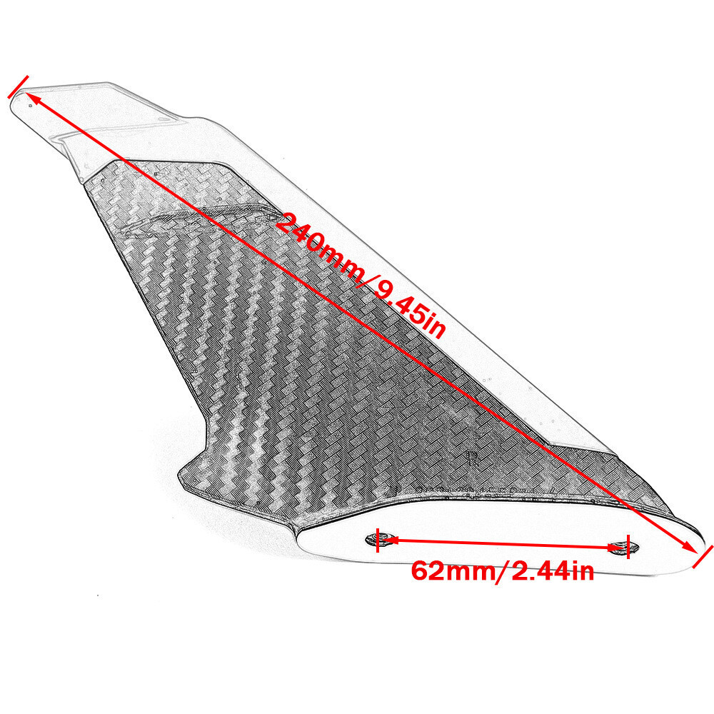 Universal Motorcycle Side Winglets Wind Fin Spoiler Trim Cover Air ...