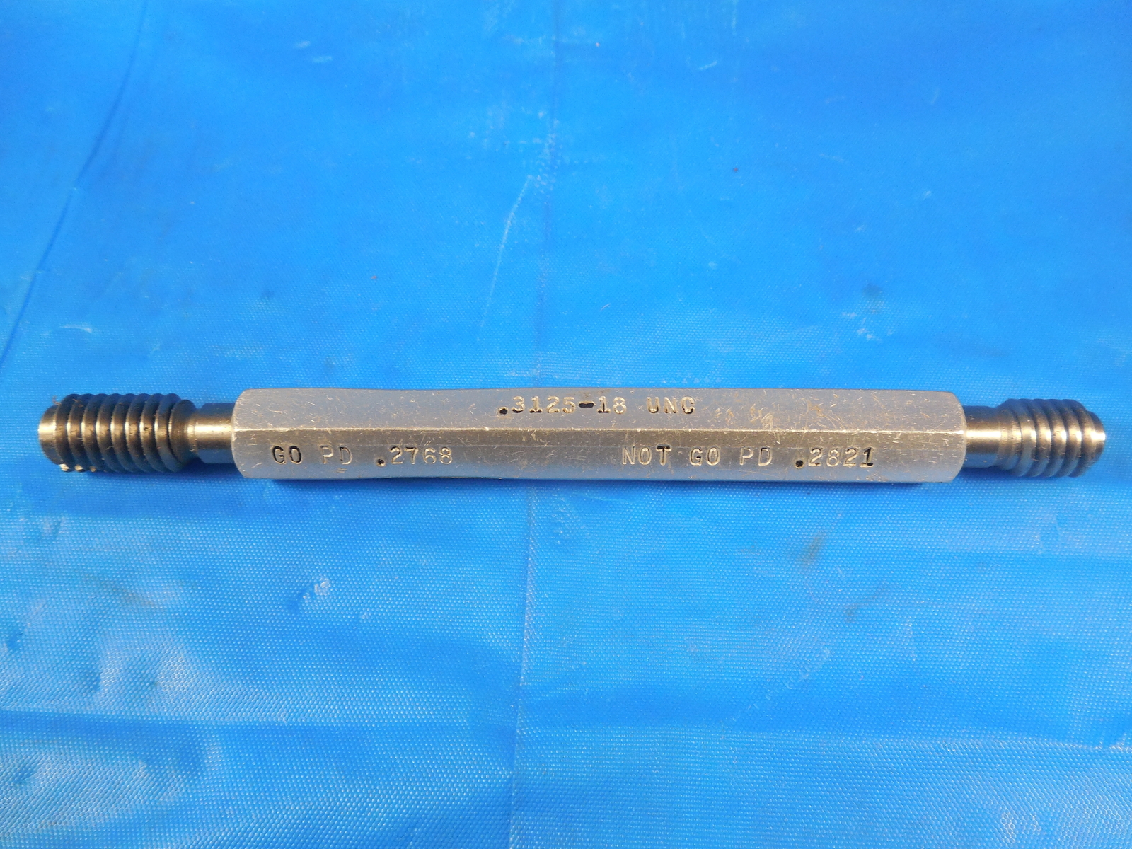 5/16 18 UNC PREPLATE THREAD PLUG GAGE .3125 GO NO GO P.D.'S = .2768 & .2821 TOOL | eBay
