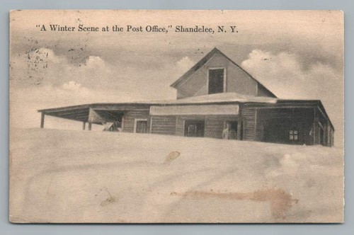 Post Office~Winter Scene SHANDELEE New York~Antique Snow PC Callicoon ...