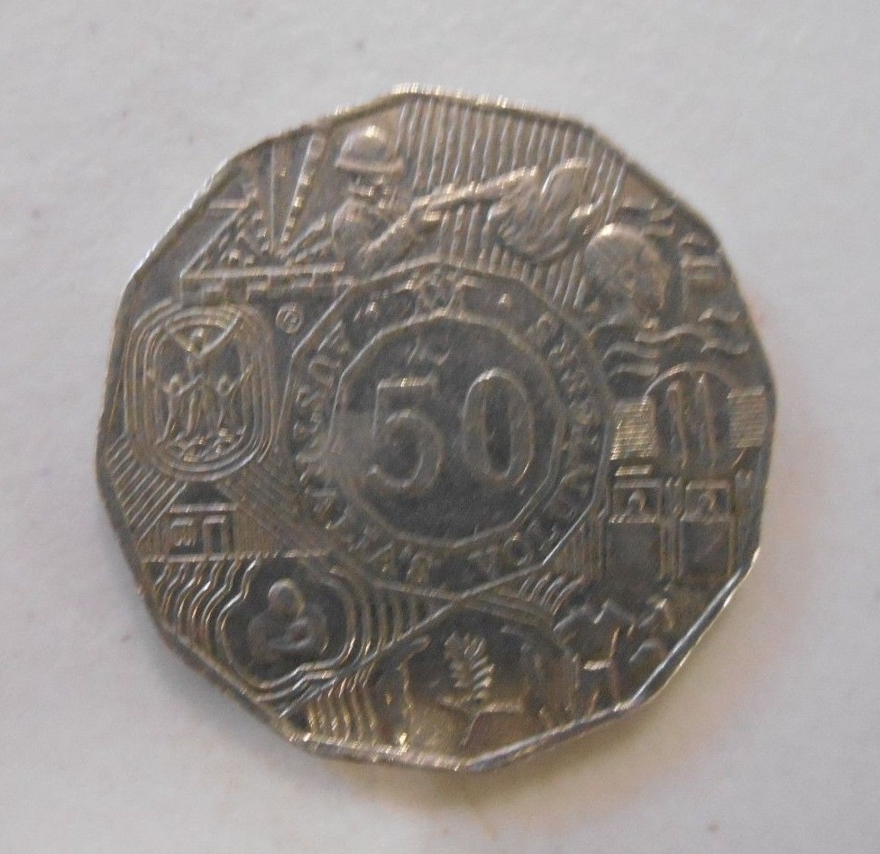2003 50 cent 50c coin " AUSTRALIAN VOLUNTEERS " COMMEMORATIVE COIN ...
