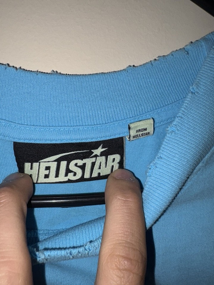 Hellstar Box Logo T-shirt Blue | eBay