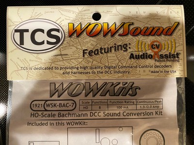 TCS DCC WSK-BAC-7 WOWKits WOWSound Decoder Bachmann Spectrum PRR K4 4-6-2 ~ 1921 | eBay