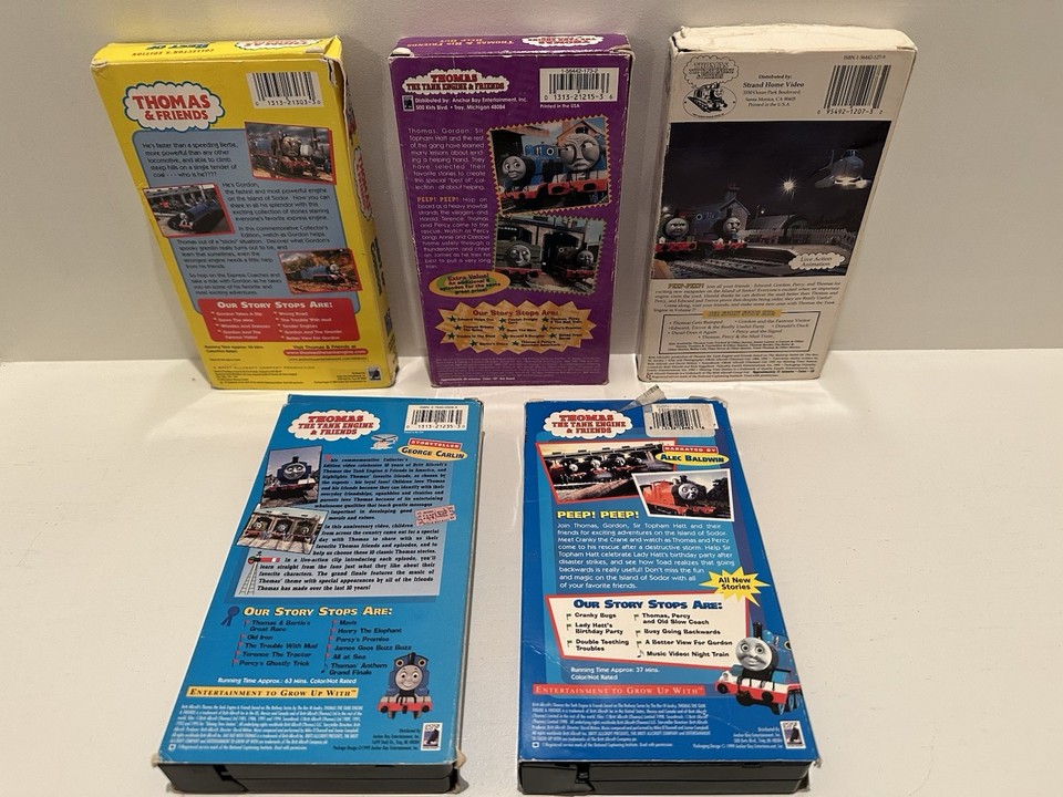 Vintage Lot of 5 Thomas The Tank Engine & Friends VHS Tapes George ...