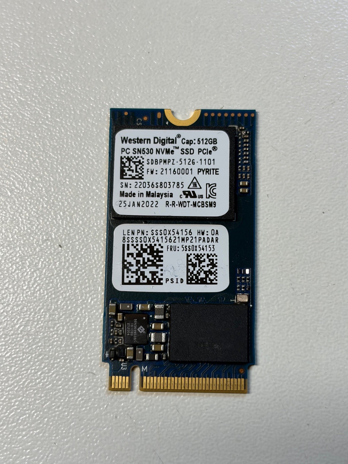 Купить Western Digital PC SN530 512GB M.2 2242 NVMe Interne SSD ...