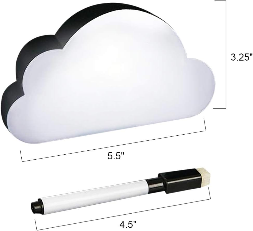 Light up Cloud Message Board with Dry Erase Marker, Backlit Tabletop ...
