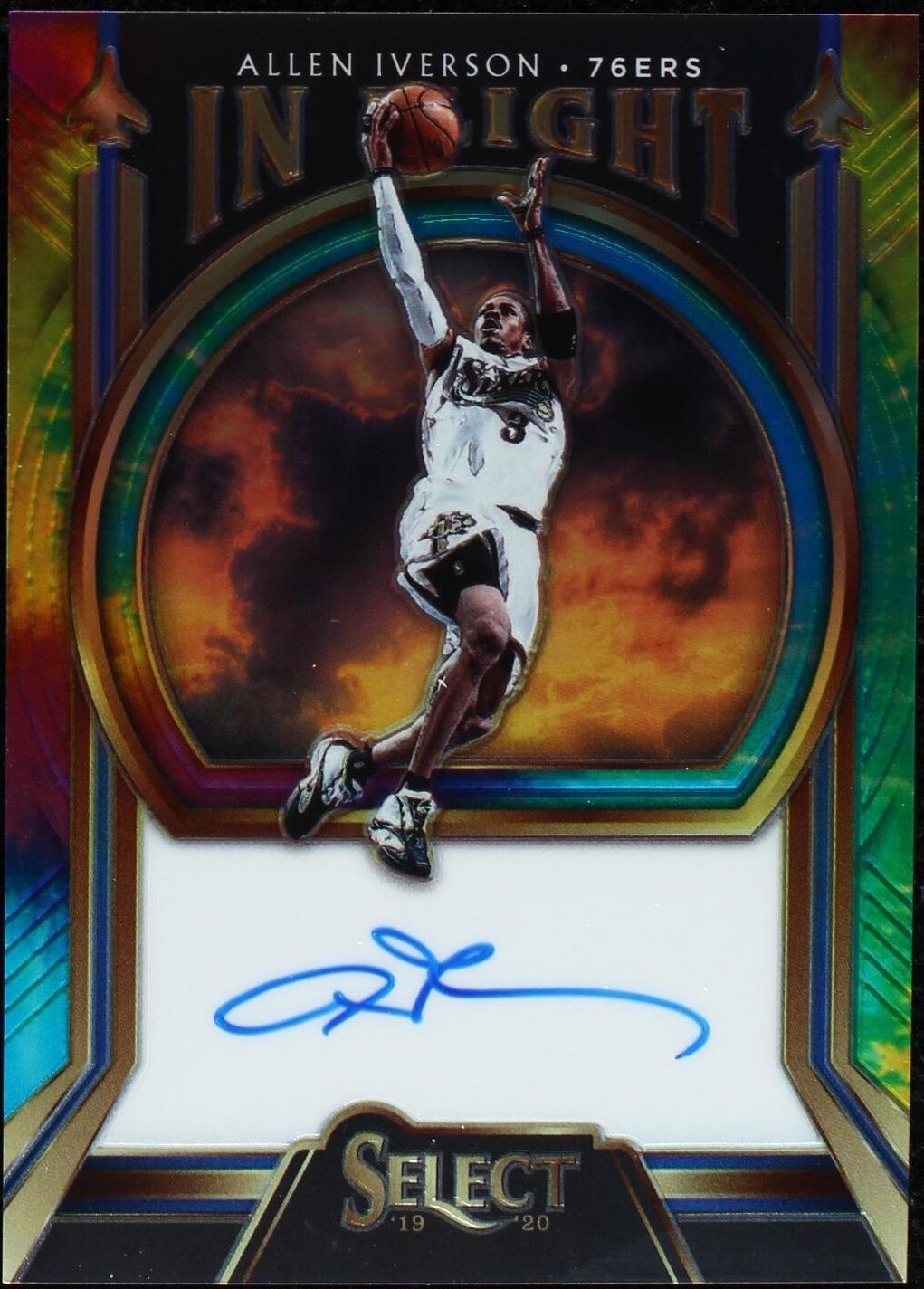 2019-20 Panini Select - In Flight Signatures Allen Iverson #IF-AIV Tie ...