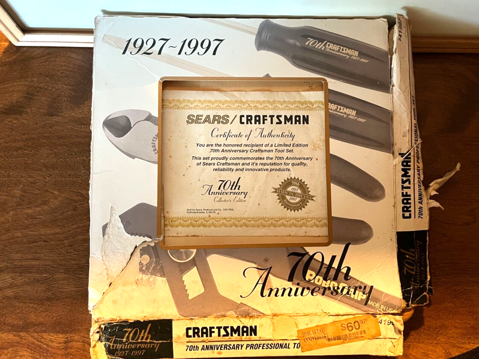 Craftsman 70th Anniversary 14K Gold Plated Professional 4-Piece Tool ...