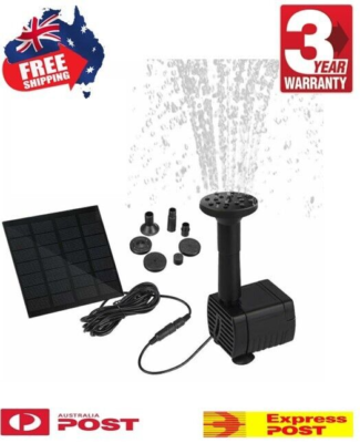 Solar Pond Pump Power Fountain Submersible Water Garden Pool Feature ...