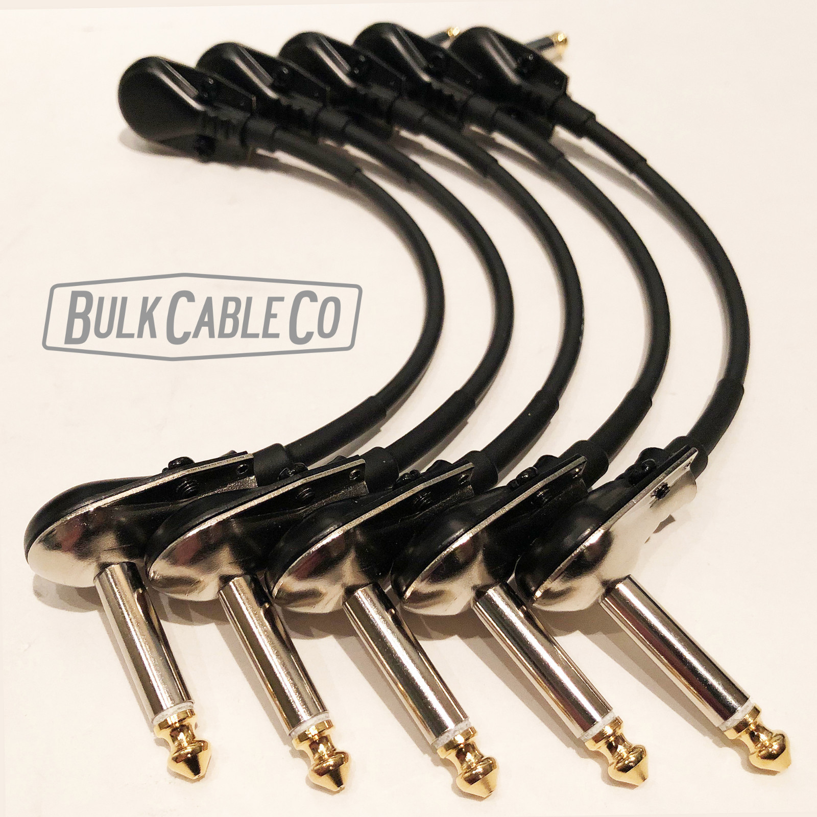 6" Pedal Patch Cables - 5 Pack - George L's 155 Cable - Black Pancake ...