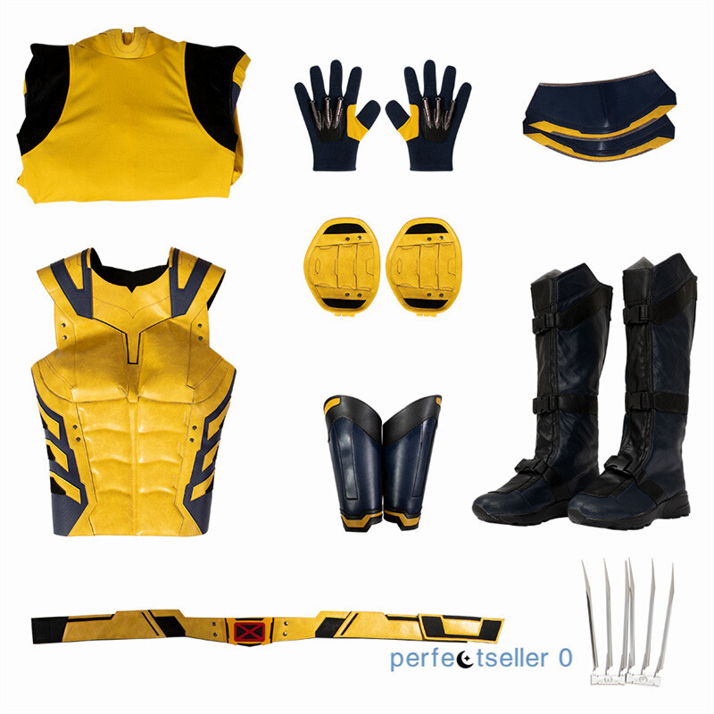 Deadpool 3 Wolverine Bodysuit Vest Leather Clothes Cosplay Halloween ...