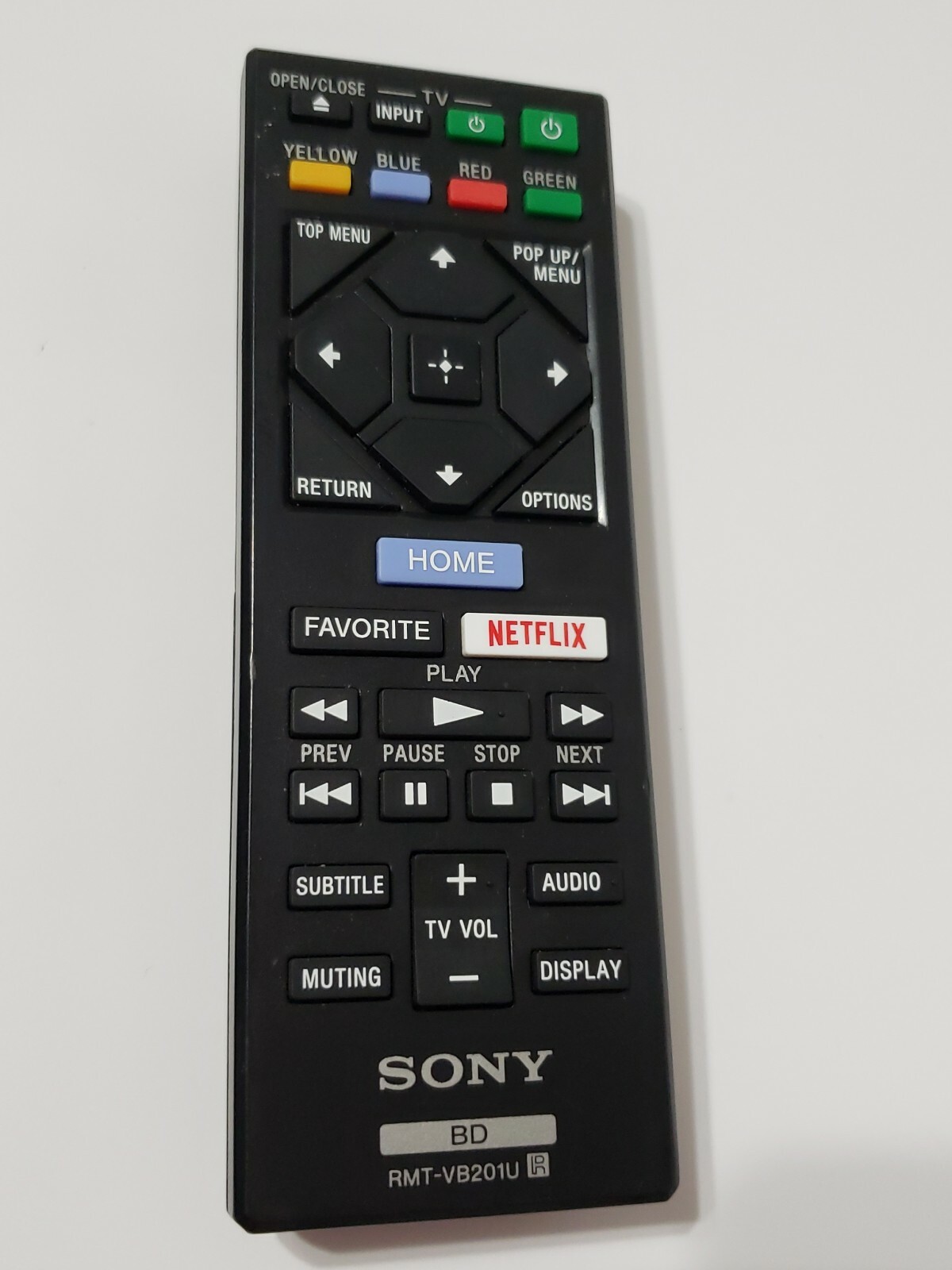 Genuine Sony BD Blu-ray DVD player Remote Control RMT-VB201U | eBay