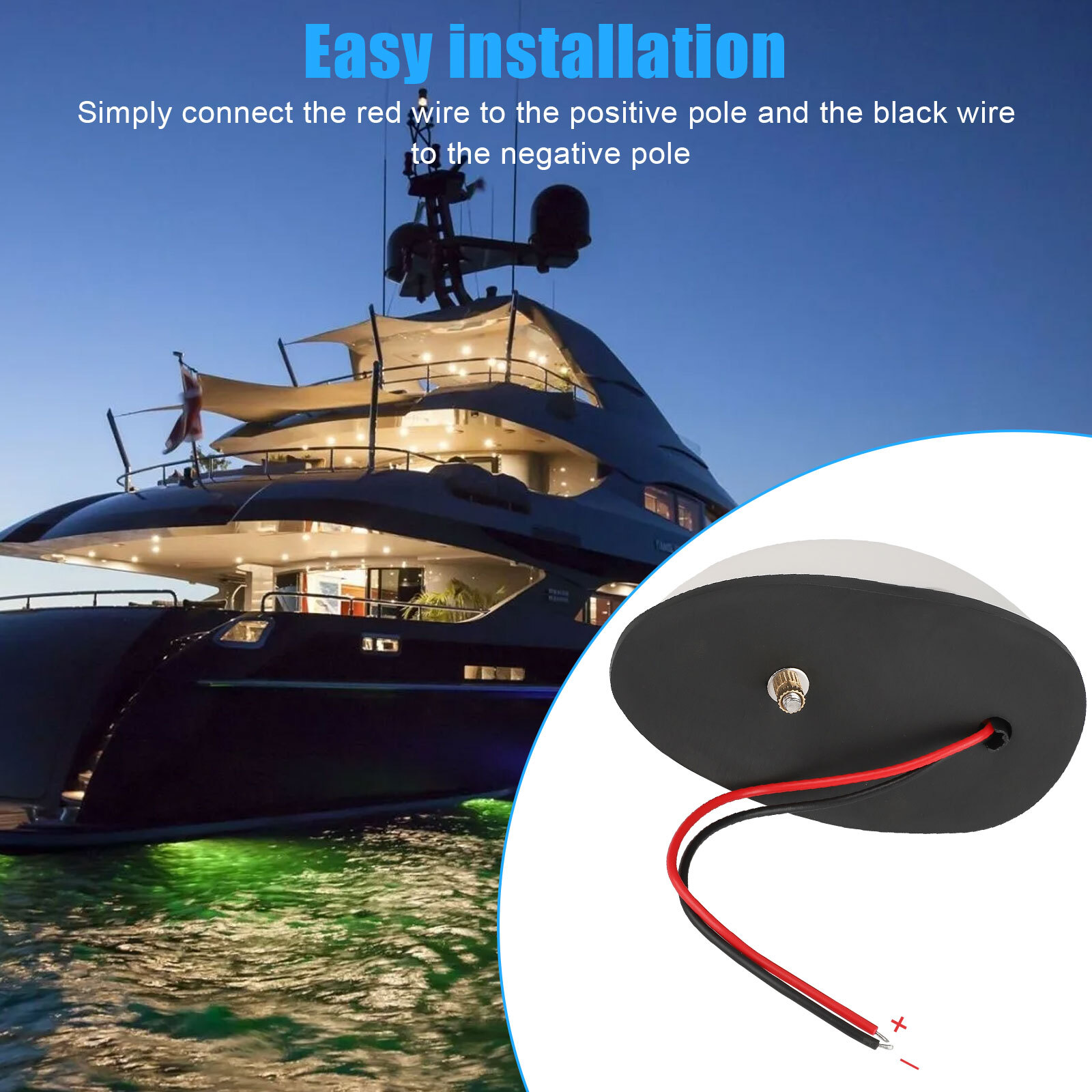 Pair Red & Green 8 LED Navigation Lights Marine Bow Light Lamp for Boat ...