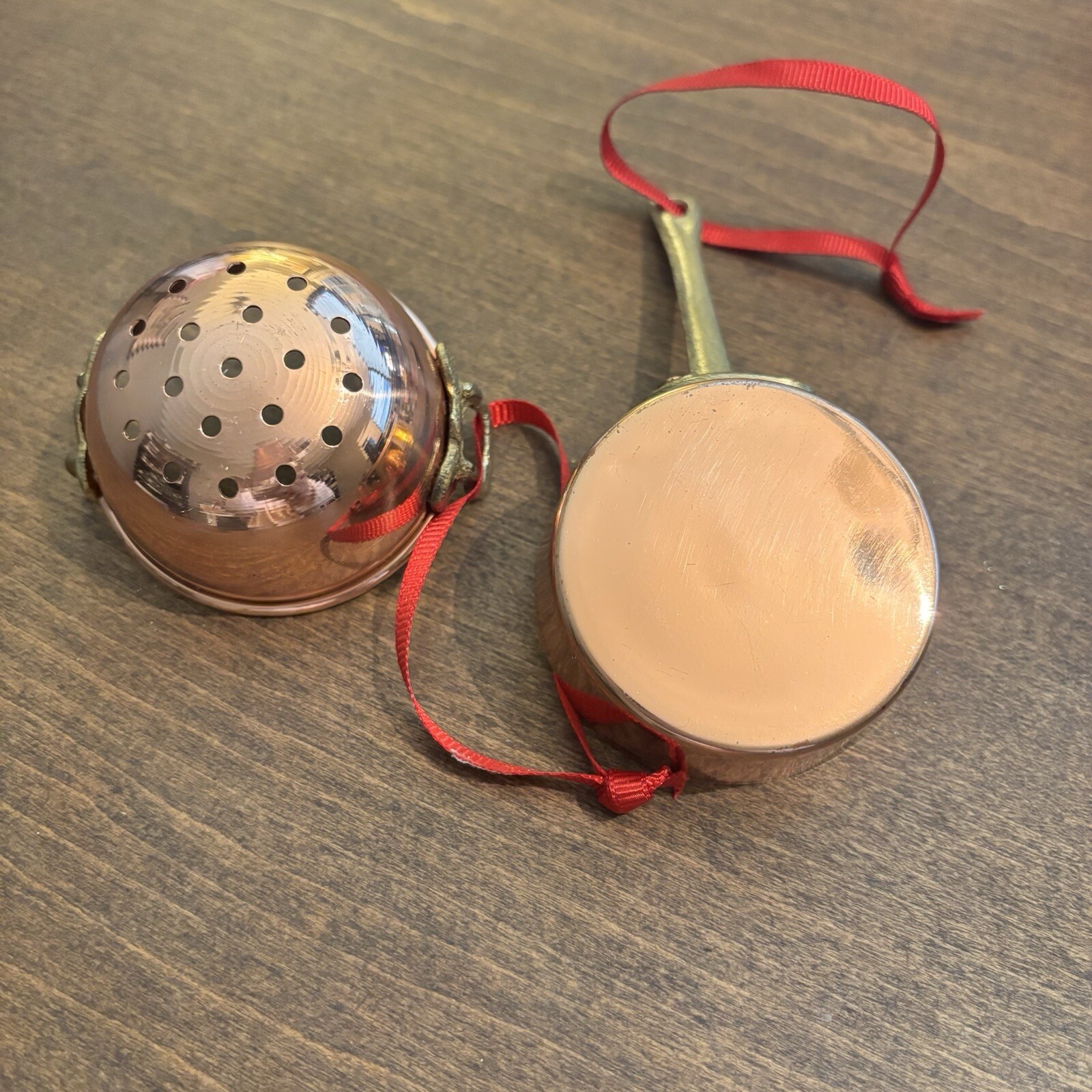 Sur La Table Mini Copper Colander & Pan Kitchen Christmas Ornaments | eBay