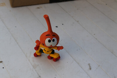 FIGURINE DE COLLECTION LES SNORKIES SCHLEICH 1983 SNORKY orange roller ...