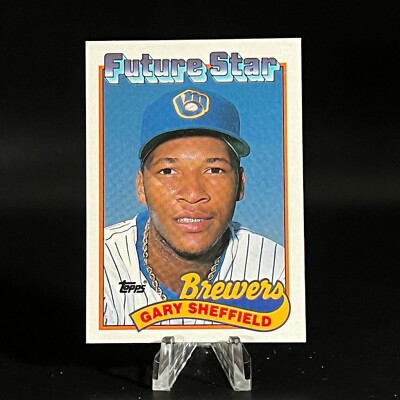 Gary Sheffield 1989 Topps #343 Future Stars RC Rookie Card Brewers LOOK ...