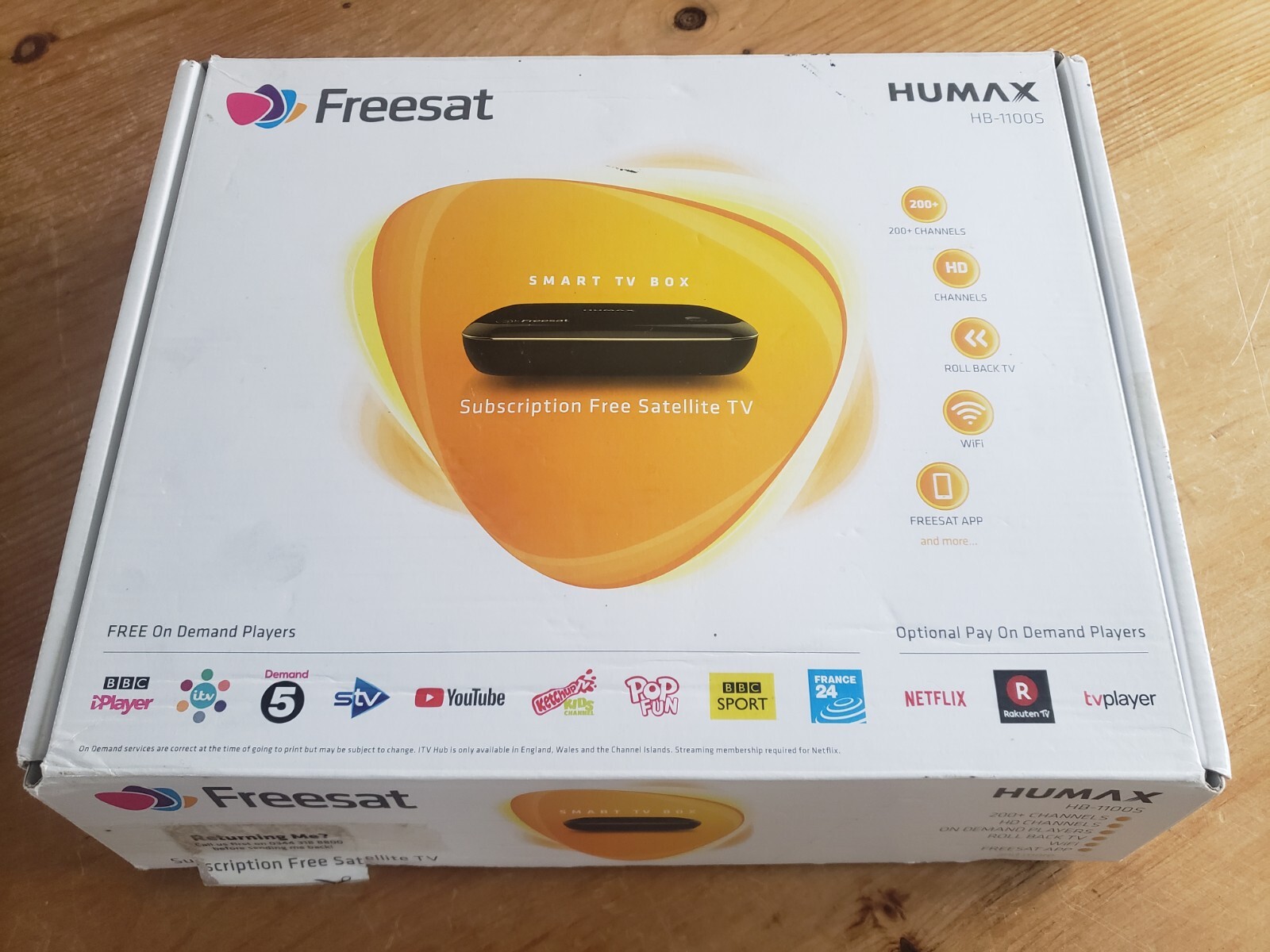 Humax HB-1100S Freesat HD TV Receiver Over 200 Channels for sale online ...