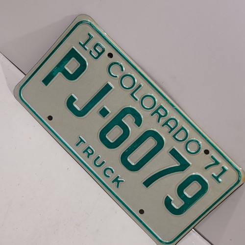 1971 Colorado Truck Expired License Plate PJ-6079 Man cave BAR | eBay