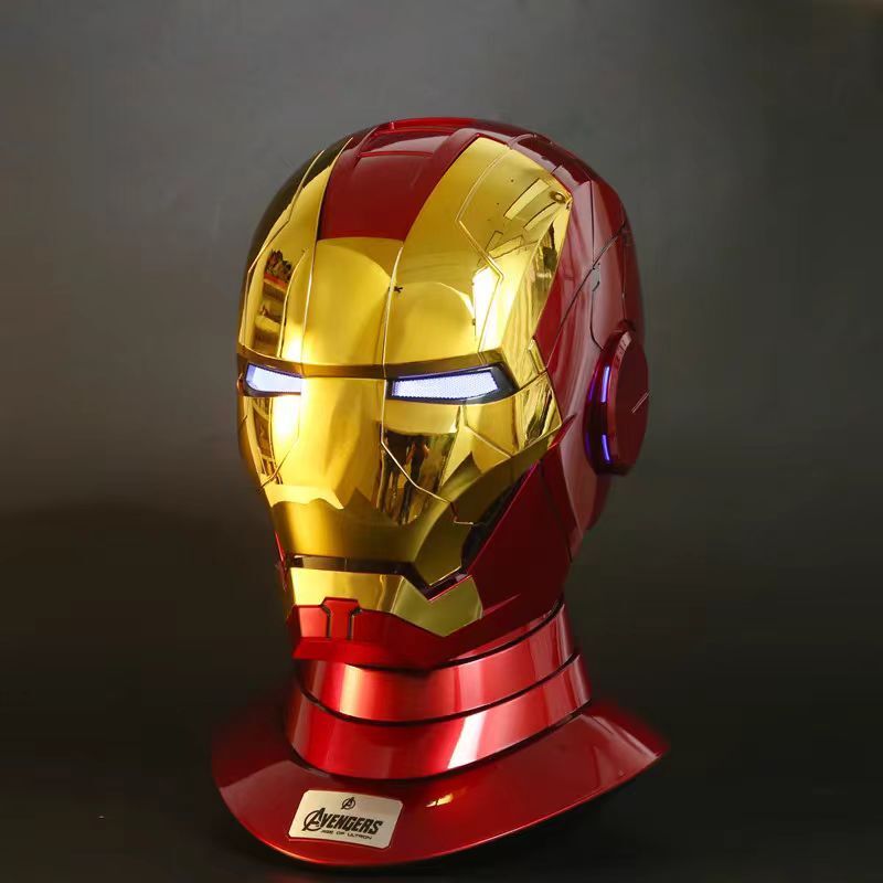 Iron Man Gold MK5 Helmet Electronic Voice Activated Open&Close Mask ...