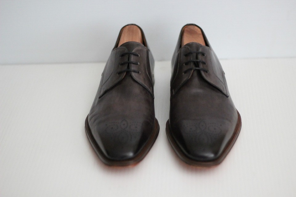 Magnanni 'Gerardo' Medallion Toe Derby - Grey - Size 9.5 M - 18199 (C55 ...