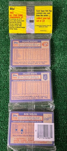 LOT OF (2) 1984 TOPPS BASEBALL UNOPENED CELLO RACK PACKS w STARS ...