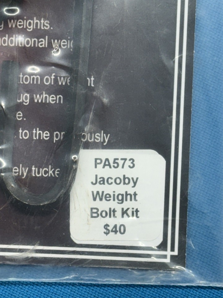 JACOBY ADJUSTABLE WEIGHT BOLT SYSTEM | eBay