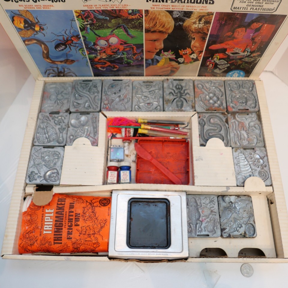 Mattel 1968 Triple Thingmaker Eeeks Creepy Crawlers Mini Dragons 4571 ...