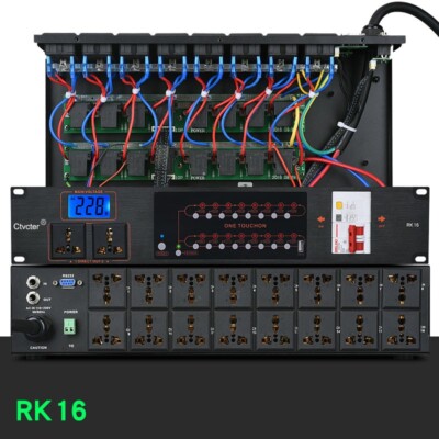Ctvcter RK16 16CH Power Sequencer with RS232 Central Control System ...