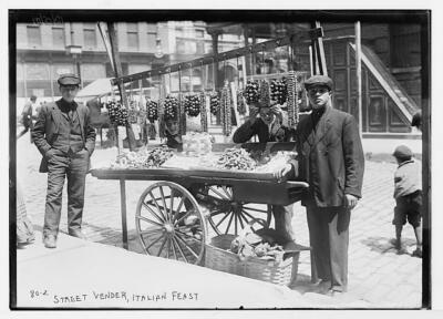 Photo:Street vendor,Italian Feast,1908,food | eBay