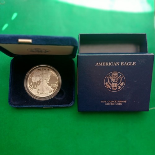 2008 Silver Eagle Proof w/box and case | eBay