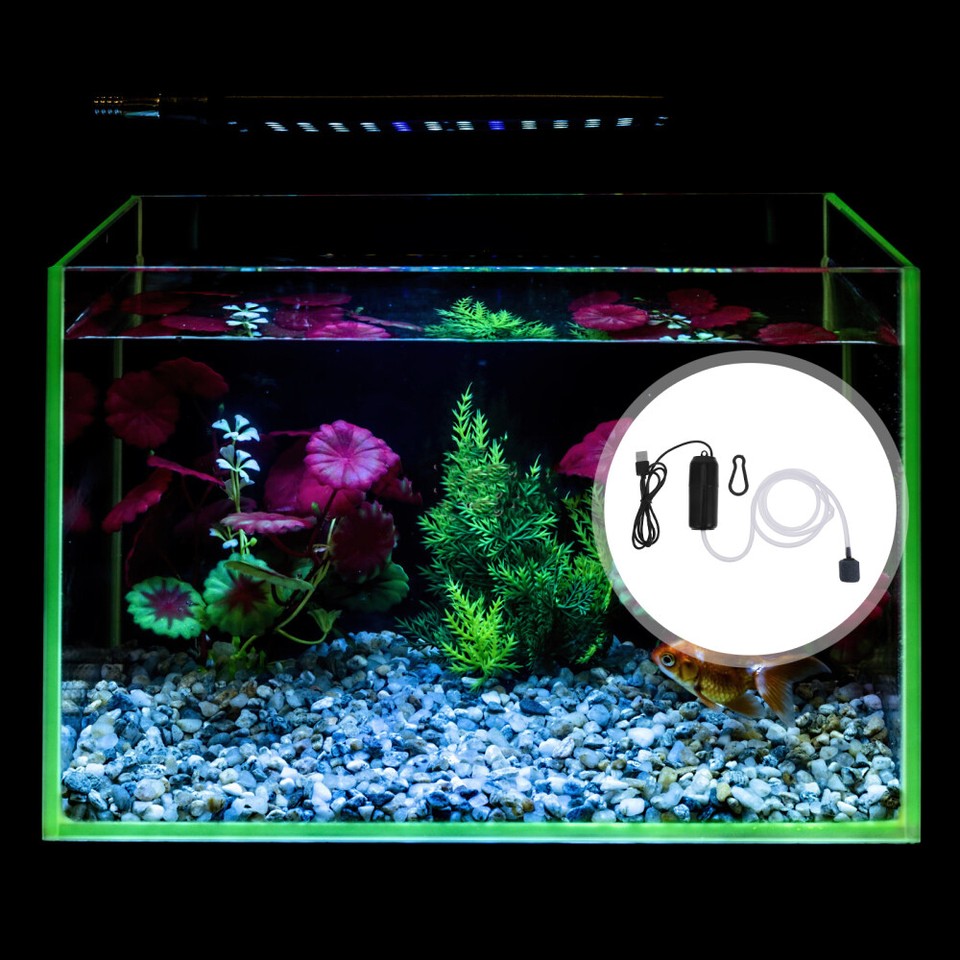 Aquarium Air Bubbler Pump Oxygen Usb Mini Fish Tank Quiet | eBay