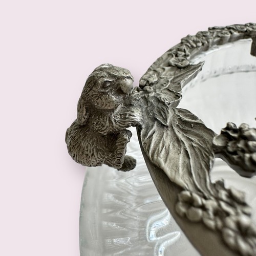 Vtg Easter Decor Bunny Potpourri Jar Rabbits Floral Trinket Dish Lid ...