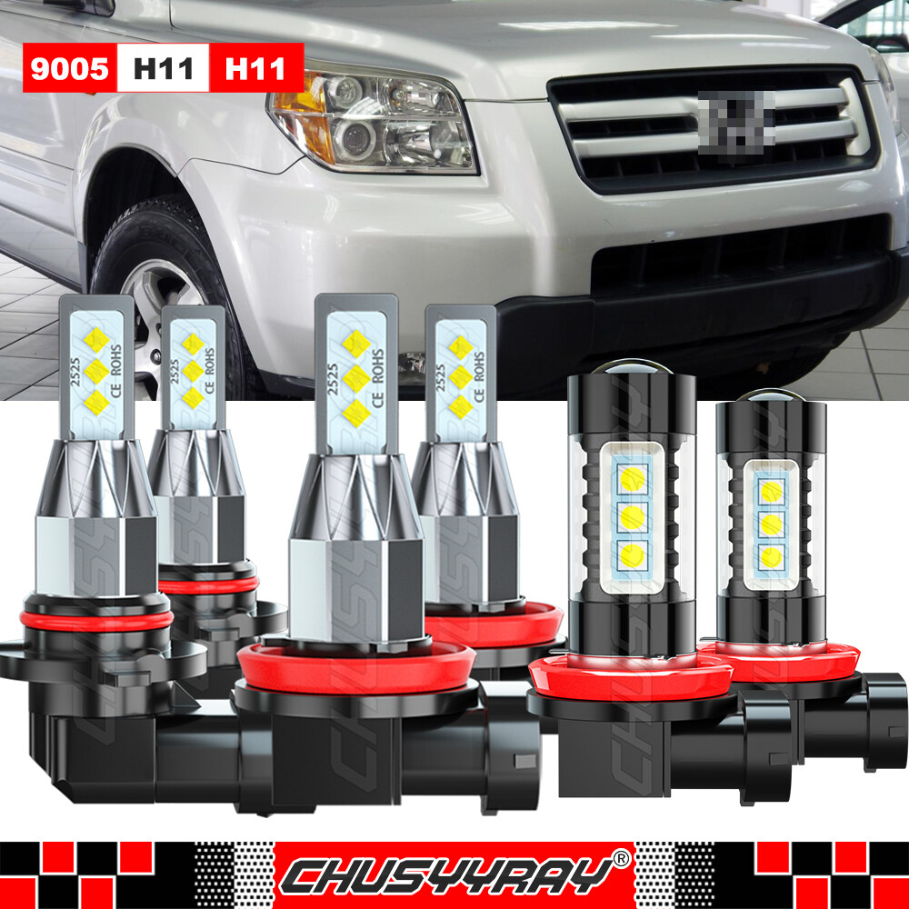 Para For Honda Pilot 2006 2007 2009 2010-2018 Faros LED+Kit de luces ...