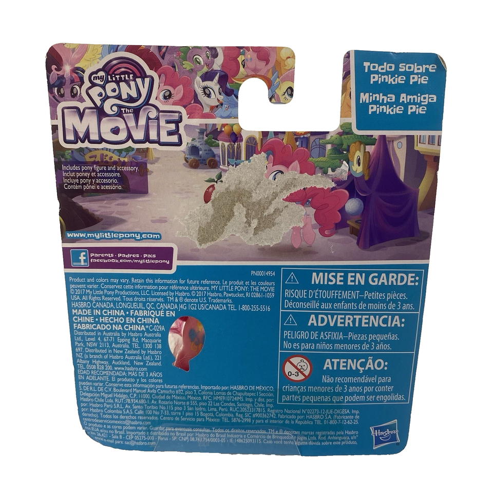 My Little Pony The Movie All About Pinkie Pie Brushable Figure Purple ...