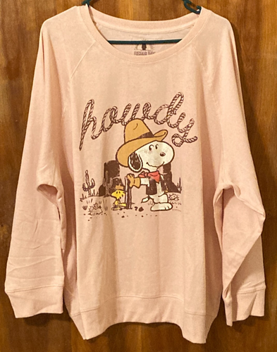 New Peanuts Western Cowboy Snoopy & Woodstock Womens Plus Size 2X ...