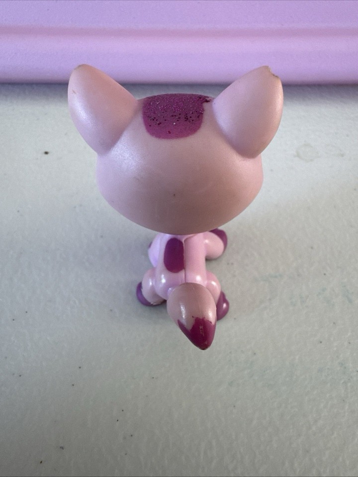 Authentic Littlest Pet Shop #2517 Pink Glitter Sparkle Walking Cat LPS ...