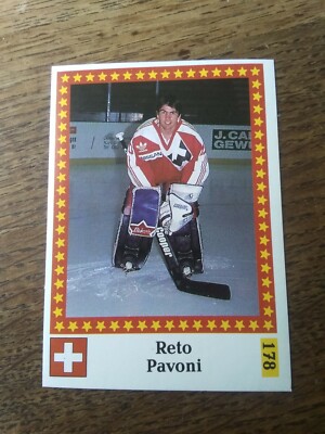 1991 Swedish Semic World Cup Sticker. #178 Reto Pavoni, Switzerland ...