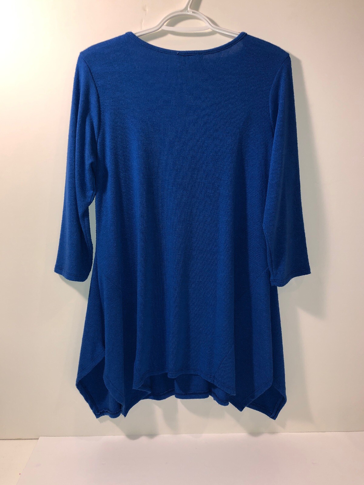 GLITTERSCAPE DRESSY Royal Blue KNIT TUNIC TOP SZ L SWEATER SHIRT/W ...